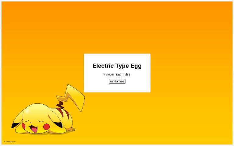 Electric Type Egg ― Perchance Generator