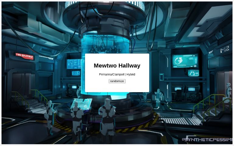 Mewtwo Hallway ― Perchance Generator
