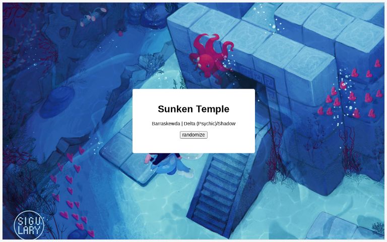 Sunken Temple ― Perchance Generator