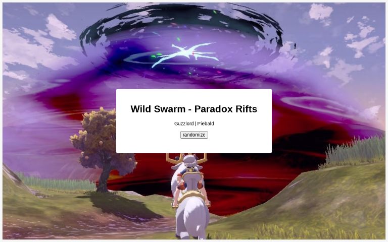 Wild Swarm - Paradox Rifts ― Perchance Generator