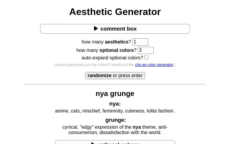 Aesthetic Generator