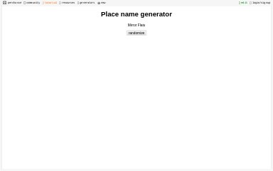Place name generator