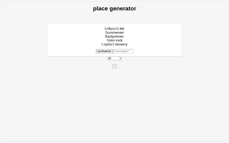 place generator