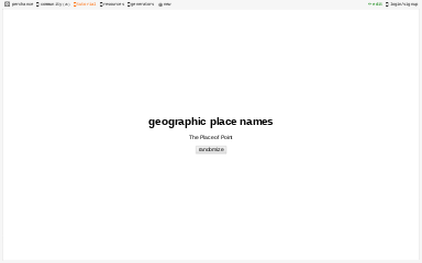 geographic place names ― Perchance Generator