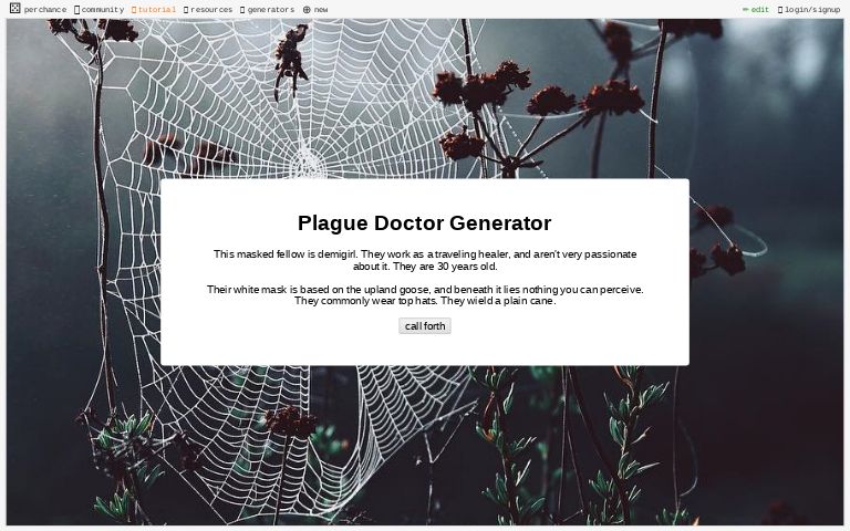 Plague Doctor Generator