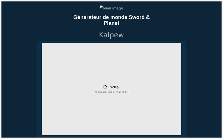 Générateur de monde Sword & Planet ― Perchance Generator