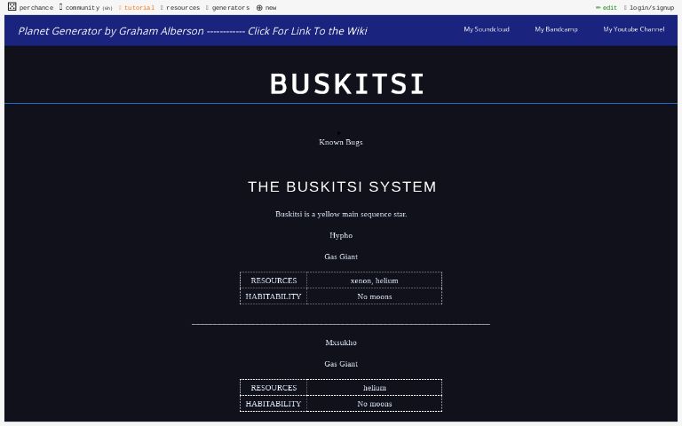 Star System Generator