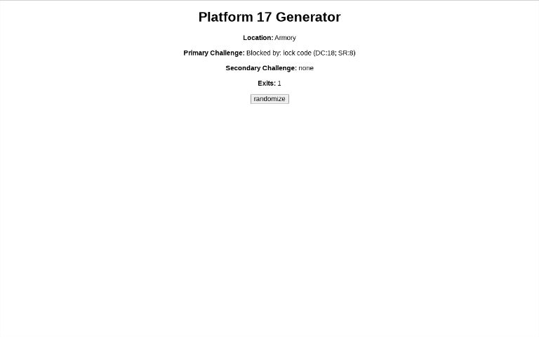Platform 17 Generator