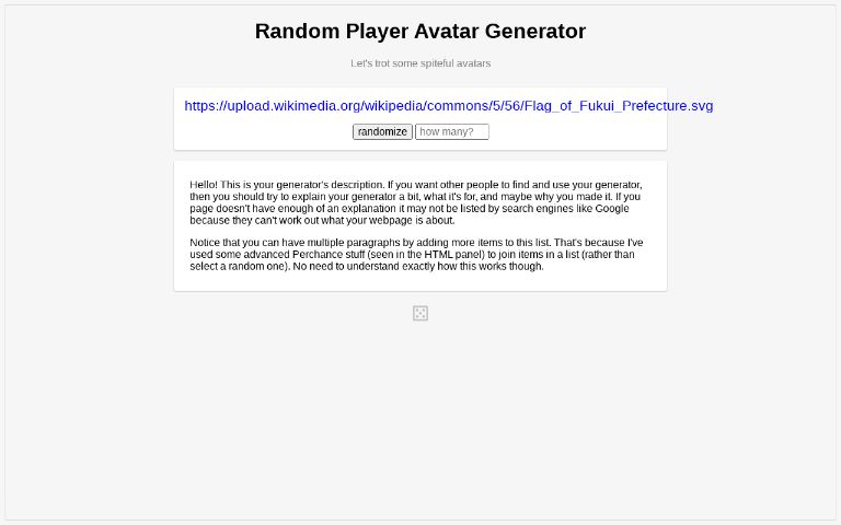 Random Player Avatar Generator