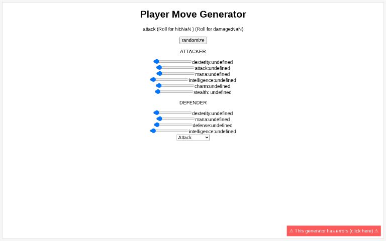 Player Move Generator