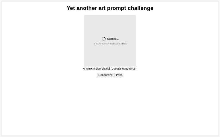 Yet another art prompt challenge ― Perchance Generator