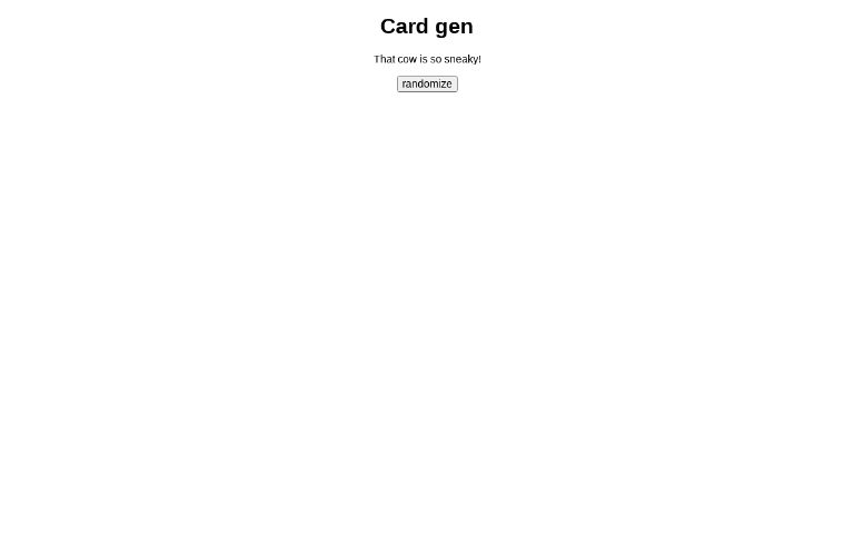 Card generator