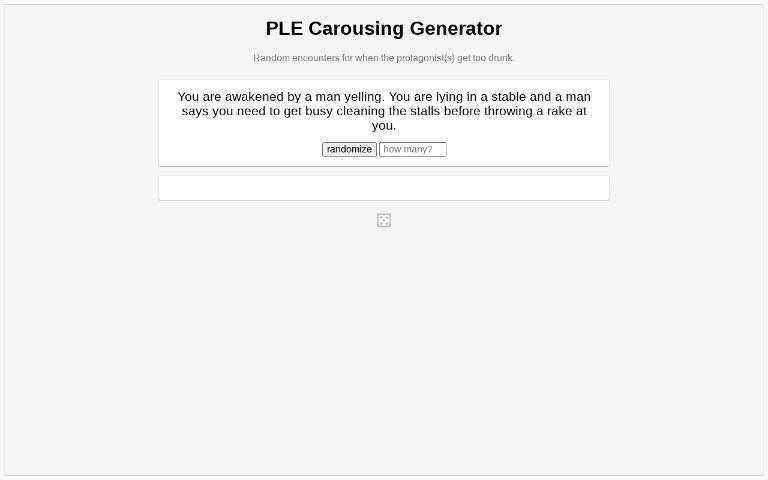 PLE Carousing Generator