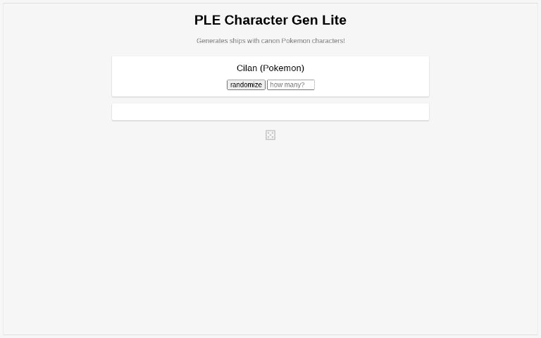 PLE Character Gen Lite