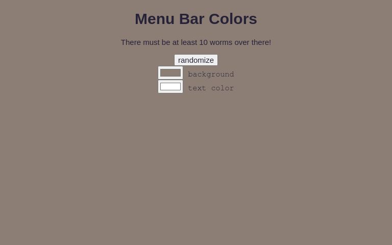 Menu Bar Colors ― Perchance Generator