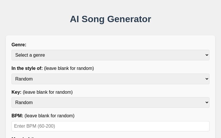 AI Song Generator
