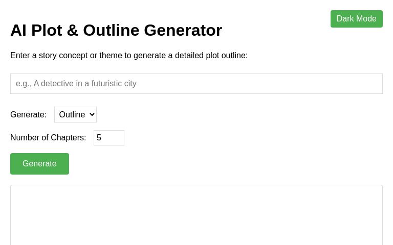 AI Plot & Outline Generator