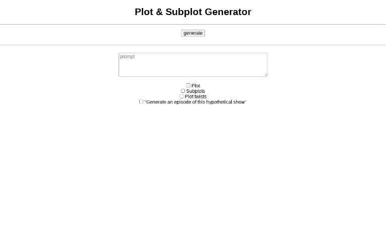 Plot & Subplot Generator