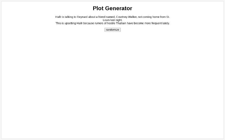 Plot Generator