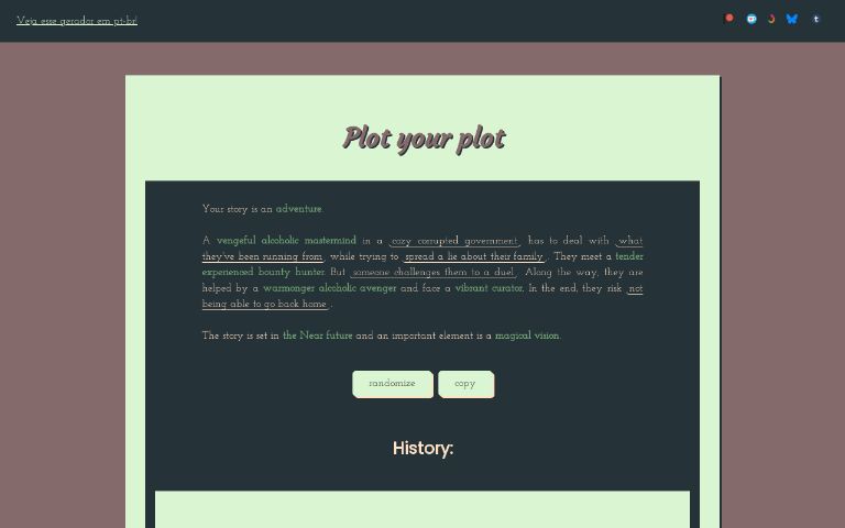 Plot your plot ― Perchance Generator