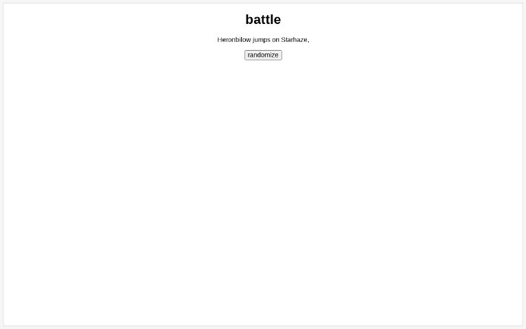 battle ― Perchance Generator