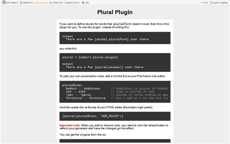 Plural Plugin