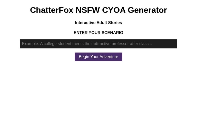 Choose Your Own Adventure ― Perchance Generator