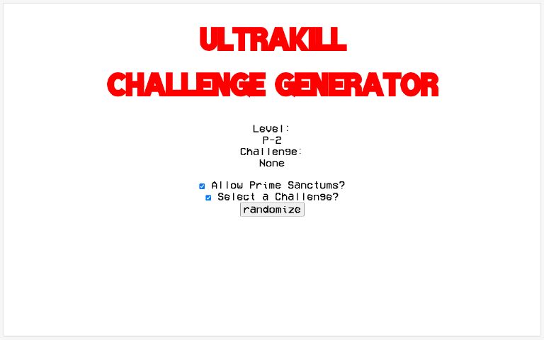 ultrakill challenge generator