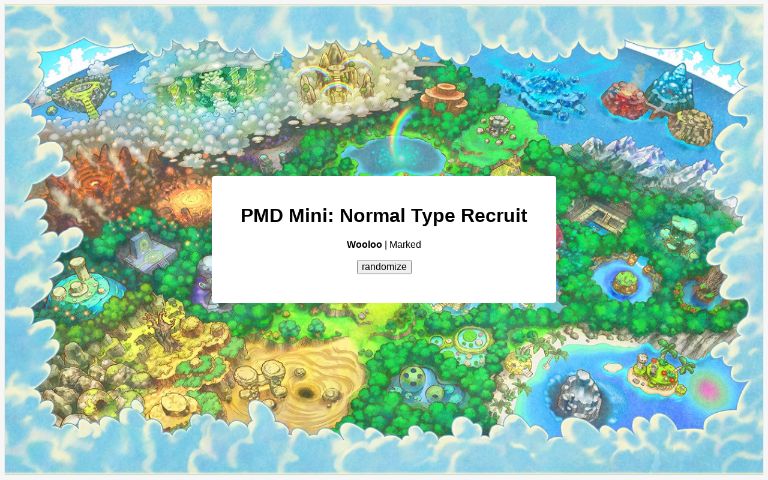 PMD Mini: Normal Type Recruit ― Perchance Generator