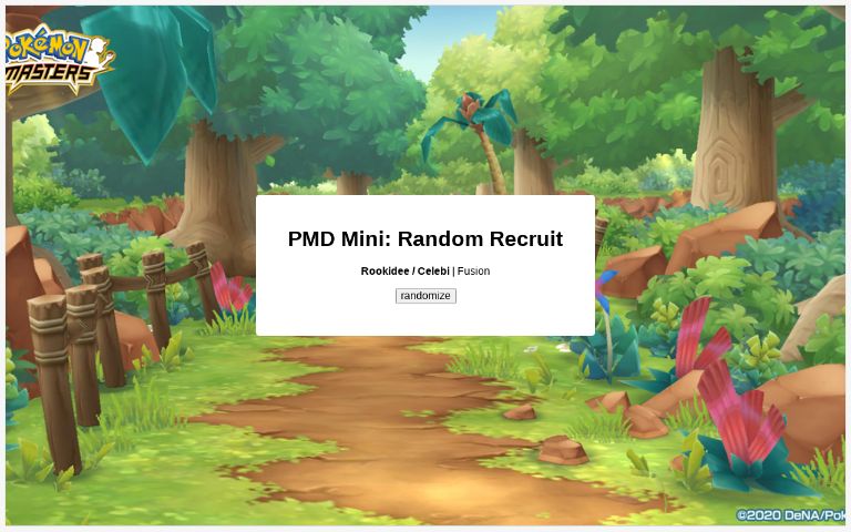 PMD Mini: Random Recruit ― Perchance Generator