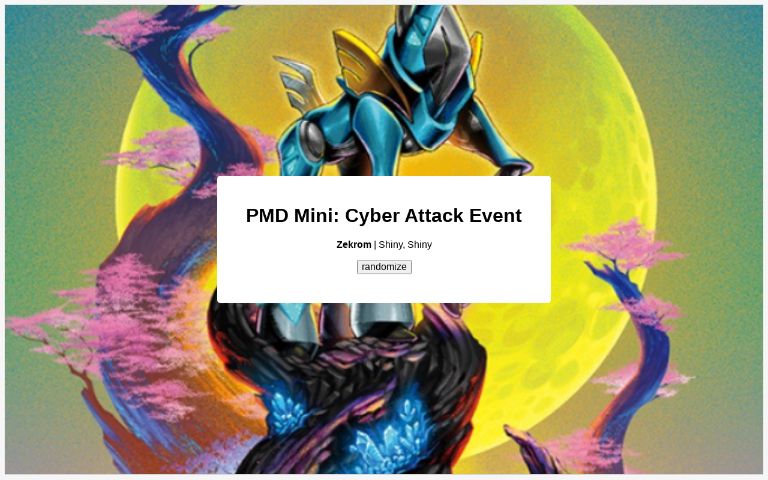 PMD Mini: Cyber Attack Event ― Perchance Generator