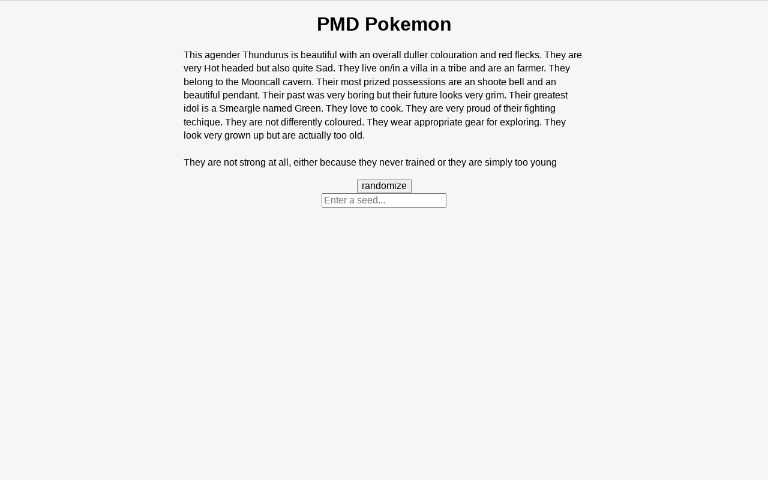 PMD Pokemon ― Perchance Generator