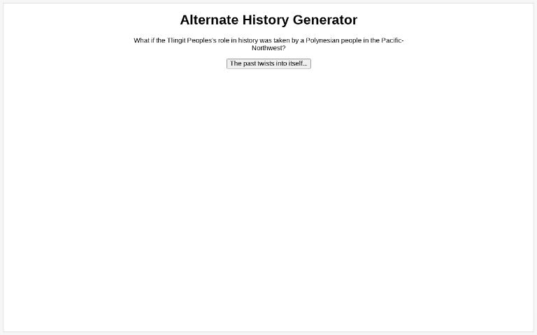 Alternate History Generator