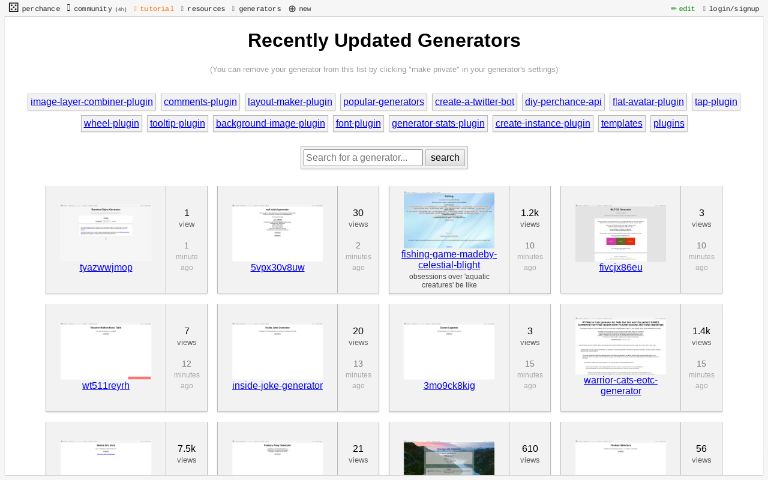 Recently Updated Generators