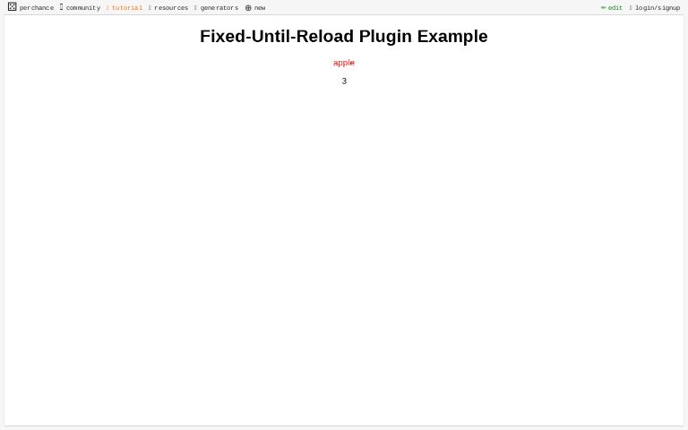 Fixed-Until-Reload Plugin Example
