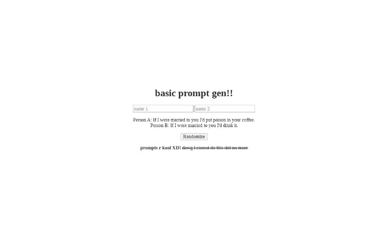 basic prompt gen!! ― Perchance Generator