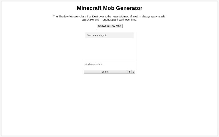 Minecraft Mob Generator