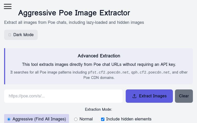 Aggressive Poe Image Extractor ― Perchance Generator