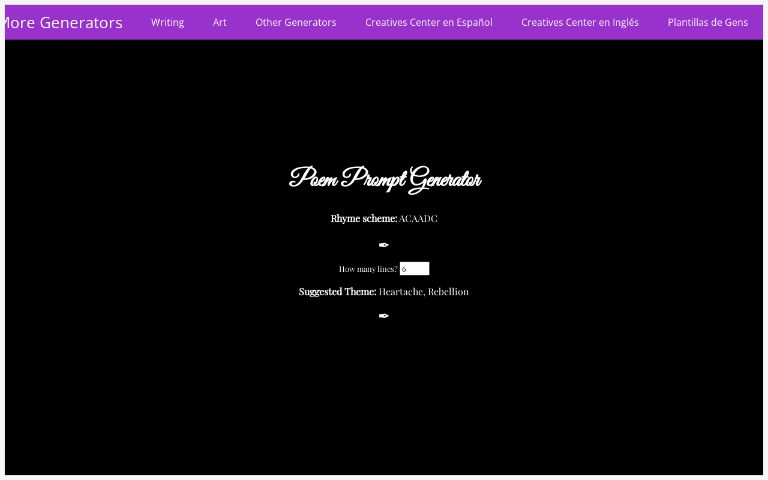 Poem Prompt Generator