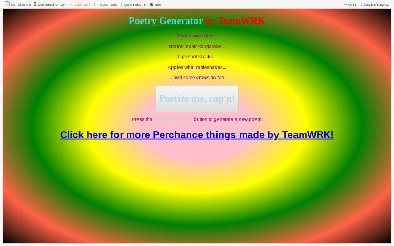 Poetry Generator by TeamWRK