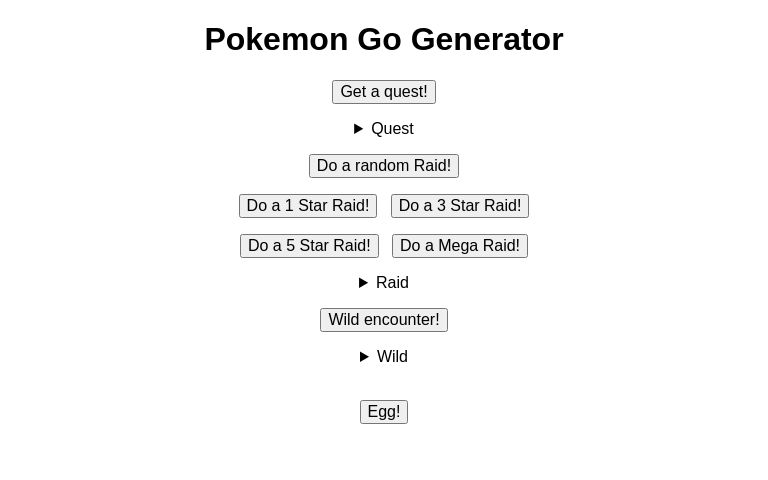Pokemon Go Generator