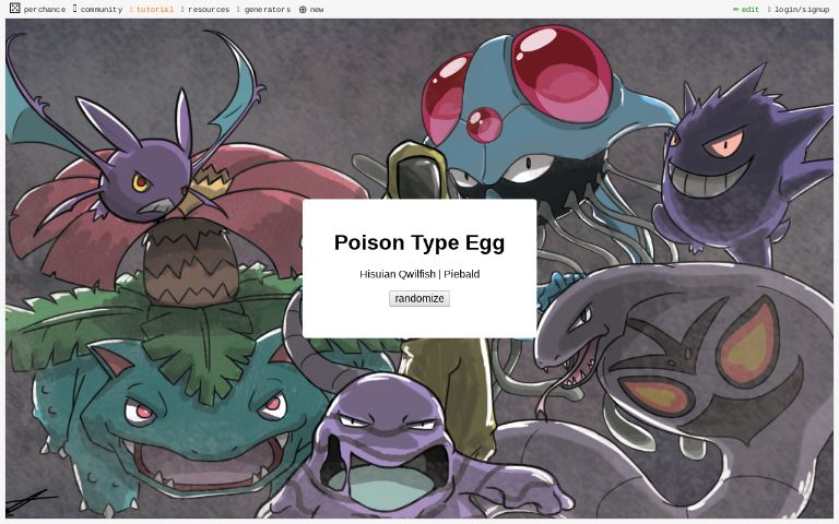 Poison Type Egg ― Perchance Generator