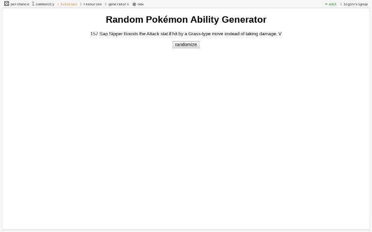 Random Pokémon Ability Generator