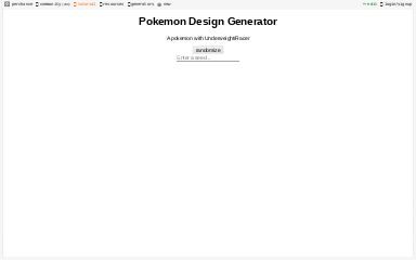 Pokemon Design Generator