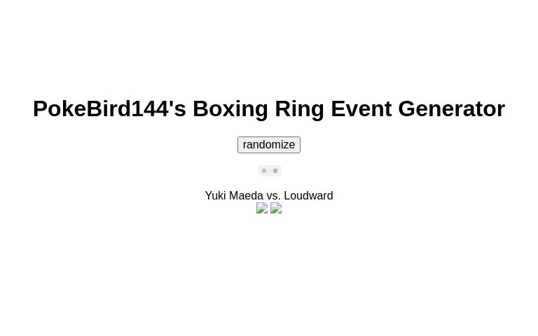 PokeBird144's Boxing Ring Event Generator