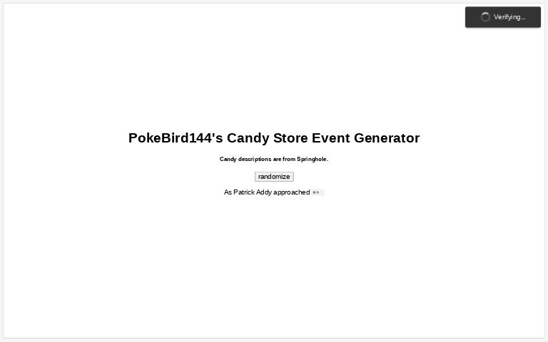 PokeBird144's Candy Store Event Generator
