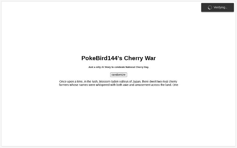 PokeBird144's Cherry War ― Perchance Generator