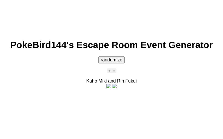 PokeBird144's Escape Room Event Generator