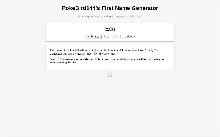 Random Common First Name Generator