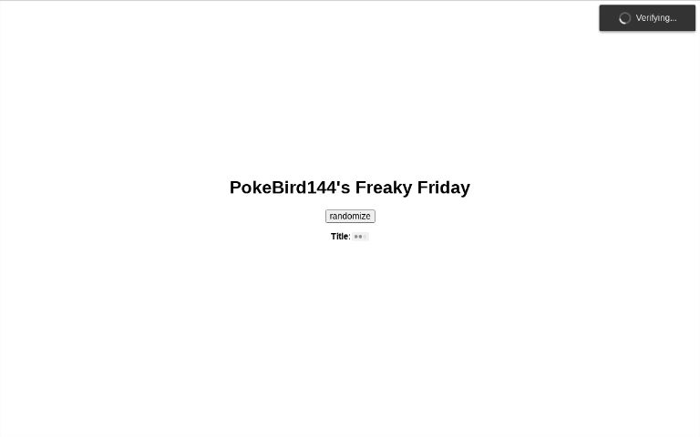 PokeBird144's Freaky Friday ― Perchance Generator